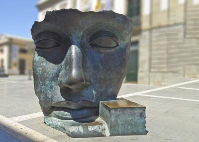 China Modern Art Decoration Bronze Statue Custom Bronze Face Sculpture for sale