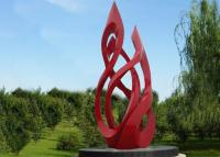 China 5m Large Outdoor Red Painted Stainless Steel Sculpture 304 Custom Art Decor for sale