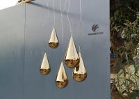 China Stainless Steel Water Drop Sculpture 30 cm Custom Size Indoor Decoration for sale