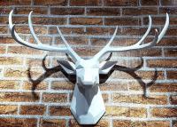 China Stainless Steel Deer Wall Art Sculpture Painted Finish Custom Size 1 Set for sale