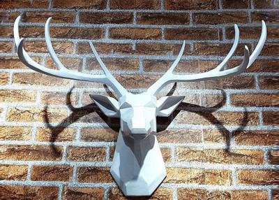 China Stainless Steel Deer Wall Art Sculpture Painted Finish Custom Size 1 Set for sale