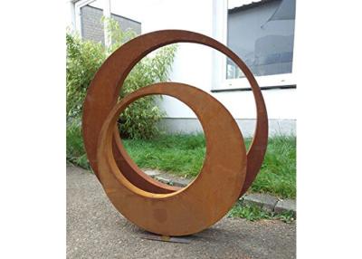 China Contemporary Corten Steel 3D Sculpture Outdoor Decoration 180cm H Rusty Finish for sale