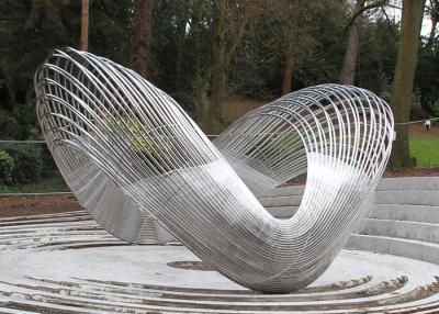 China Large Modern Stainless Steel Wire Sculpture for Park Public Art Custom Size for sale
