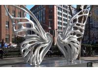 China Large Outdoor Metal Butterfly Sculpture - Custom Stainless Steel Public Art with 35-Day Delivery for sale