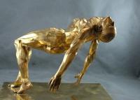 China Modern Bronze Sculpture, Bronze Man Sculpture Gold Finished for sale