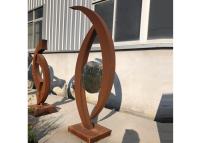 China Outdoor Garden Corten Steel Sculpture 180cm H Rust Finish In Stock for sale
