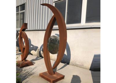 China Outdoor Garden Corten Steel Sculpture 180cm H Rust Finish In Stock for sale