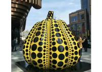 China Giant Stainless Steel Outdoor Painted Pumpkin Sculpture Custom Size Urban Landscape Decoration for sale