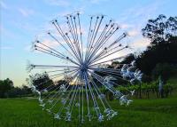China Stainless Steel Dandelion Sculpture 200cm Outdoor Garden Art Decoration for sale