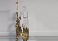 China 66cm Antique Bronze and Resin Buddha Statue for Home Decor Handcrafted Lost Wax Casting for sale