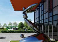 China 2.3m Mirror Polished Stainless Steel Sculpture Wangstone Design Outdoor Art for sale