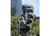 China Stainless Steel High Polished Large Garden Ball Sculpture Urban Landscape Custom Size for sale