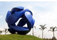 China Giant Painted Stainless Steel Outdoor City Sculpture Custom Size for Public Art for sale