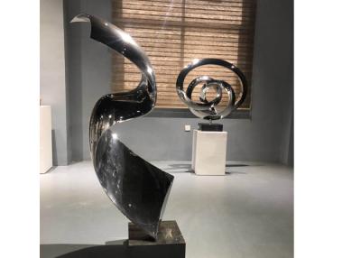 China Stainless Steel 316 Indoor Decoration Sculpture 100cm Polished Metal Art for sale