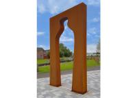 China Large Corten Steel Garden Wine Bottle Sculpture Custom Size Rusty Finish for sale