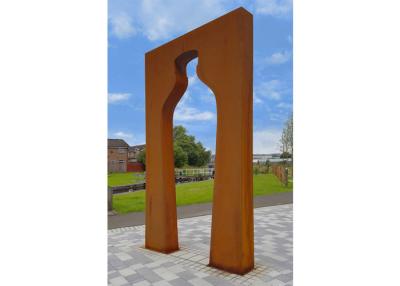 China Large Corten Steel Garden Wine Bottle Sculpture Custom Size Rusty Finish for sale