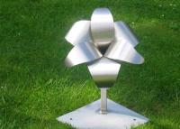 China Custom Stainless Steel Sandblasted Metal Flower Sculpture for Garden Decoration for sale
