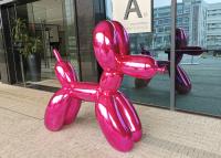 China Nano Coating Stainless Steel Balloon Dog Sculpture 150cm High Custom Color for sale