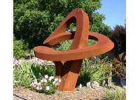China Custom Corten Steel Garden Metal Sculpture Rusty Finish Outdoor Art Decor for sale