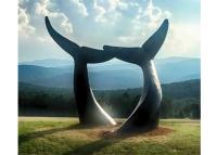 China 250cm Height Forging Bronze Whale Sculpture For Outdoor for sale