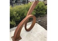 China Custom Corten Steel Garden Sculpture Rusty Finish Outdoor Art Decor for sale