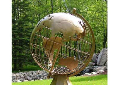 China Customizable Antique Brass World Globe Statue for Outdoor Gardens - Brass Construction with 35-Day Delivery for sale