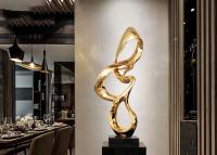 China Mirror Polished 316 Stainless Steel Art Sculpture 100cm High Hotel Decor for sale