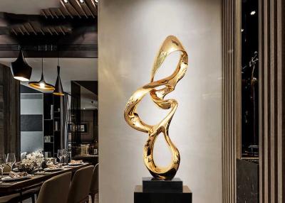 China Mirror Polished 316 Stainless Steel Art Sculpture 100cm High Hotel Decor for sale