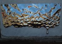 China 150cm 250cm Mirror Stainless Steel Wall Sculpture - Ocean Theme Outdoor Indoor Art for sale