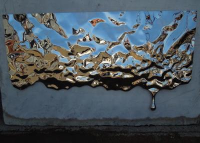 China 150cm 250cm Mirror Stainless Steel Wall Sculpture - Ocean Theme Outdoor Indoor Art for sale