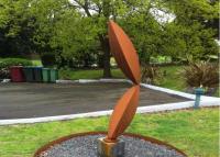 China Rusty Corten Steel Metal Cactus Sculpture Custom Size Garden Decoration for sale