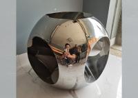 China Polished 316 Stainless Steel Ball Sculpture 45cm for Home Decor for sale