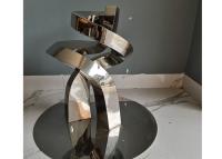 China Mirror Polished Stainless Steel Sculpture Custom Size Interior Decoration Art for sale