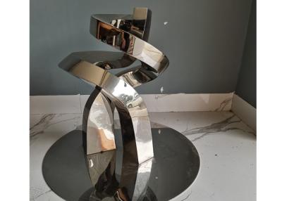 China Mirror Polished Stainless Steel Sculpture Custom Size Interior Decoration Art for sale