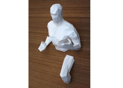 China Painted Stainless Steel Wall Man Sculpture 180cm Height Outdoor Decoration for sale
