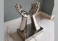 China 51cm Stainless Steel 316 Hand Sculpture Mirror Polished Indoor Decor Art for sale