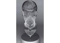 China Stainless Steel Hollow Man Sculpture 100cm Polished Finish Outdoor Indoor Decoration for sale