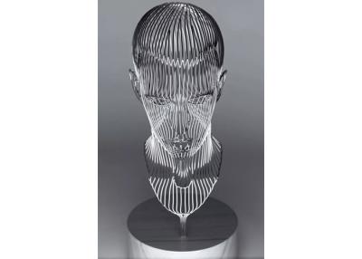 China Stainless Steel Hollow Man Sculpture 100cm Polished Finish Outdoor Indoor Decoration for sale