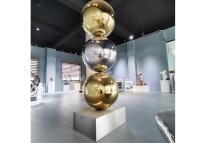 China Custom Size Polished Stainless Steel Ball Sculpture for sale