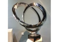 China Custom Stainless Steel Abstract Mirror Polished Indoor Sculpture 1 Set for sale