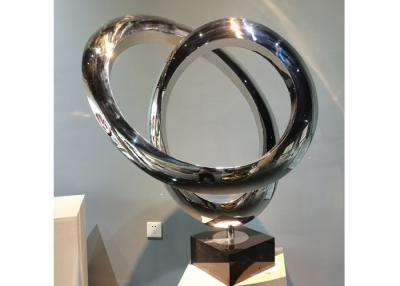 China Custom Stainless Steel Abstract Mirror Polished Indoor Sculpture 1 Set for sale
