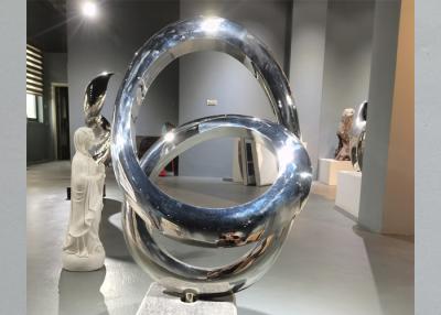 China Custom Size Mirror Polished Stainless Steel Abstract Art Sculpture for Home Office Decoration for sale