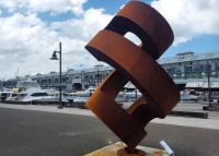 China Large Rusty Abstract Corten Steel Sculpture For Garden for sale