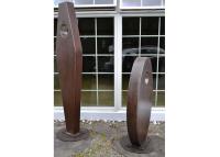 China Garden Decoration Painted Stainless Steel Metal Sculpture Art 200cm 160cm Height for sale