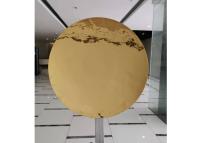 China Golden Stainless Steel Mirror Wall Sculpture Decorative Art Custom Size 120cm for sale