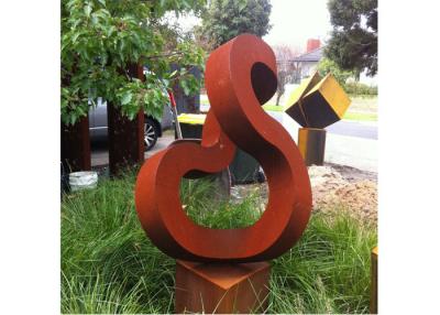 China Custom Corten Steel Garden Sculpture Rusty Abstract Outdoor Art 1pc for sale
