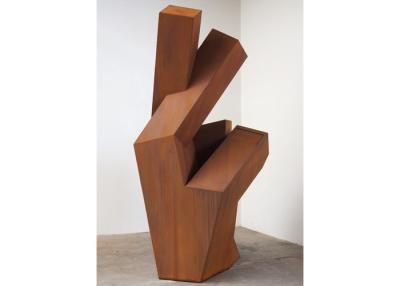 China Modern Corten Steel Hand Sculpture 180 cm Outdoor Garden Art Decor for sale
