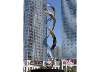 China 300cm High Polished Stainless Steel 316 Swirling Abstract Sculpture for Outdoor Decor for sale