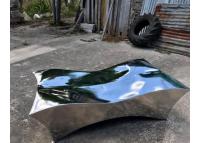 China SS316 Mirror Polished Metal Table Sculpture 100cm Height Garden Decor for sale