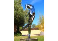 China 180cm Stainless Steel 316 Life Size Dancing Lady Sculpture Mirror Polished for sale